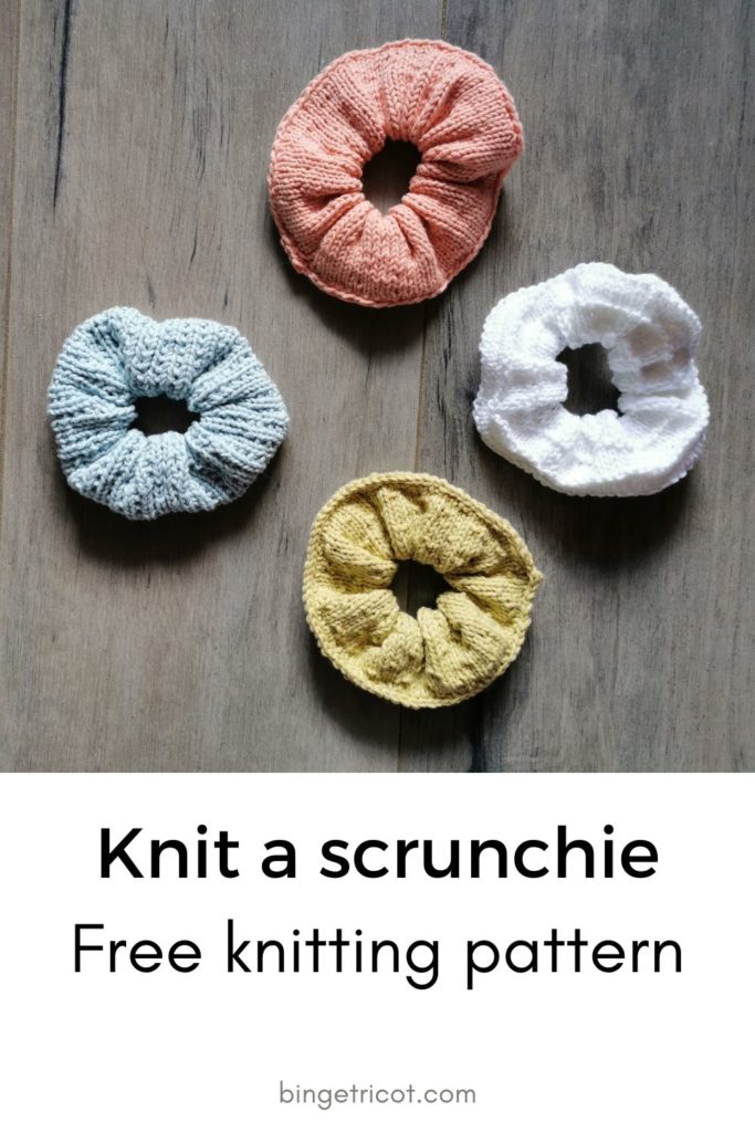 The perfect scrunchie recipe ! (Free knitting pattern) - Binge Tricot